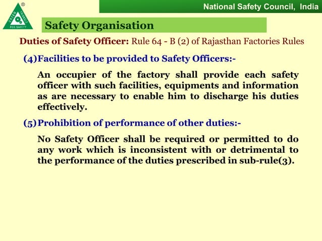 Safety Organisation & Safety Committee and its Effective Functioning ...