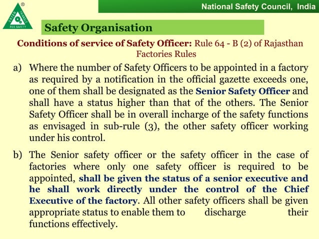 Safety Organisation & Safety Committee and its Effective Functioning ...