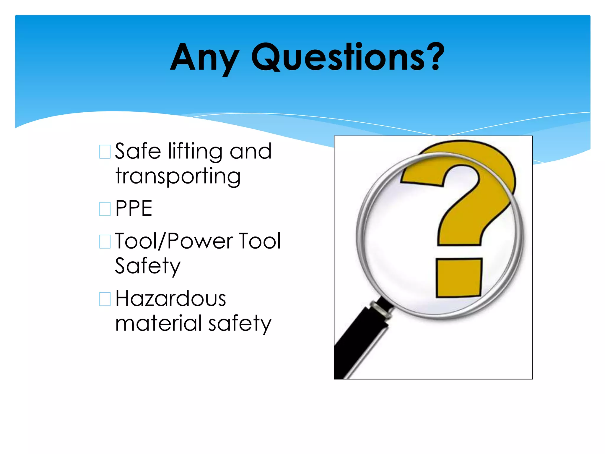 Safety Orientation Training | PPTX