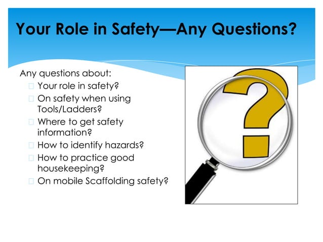 Safety Orientation Training | PPTX