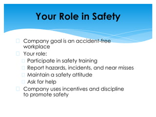 Safety Orientation Training | PPTX