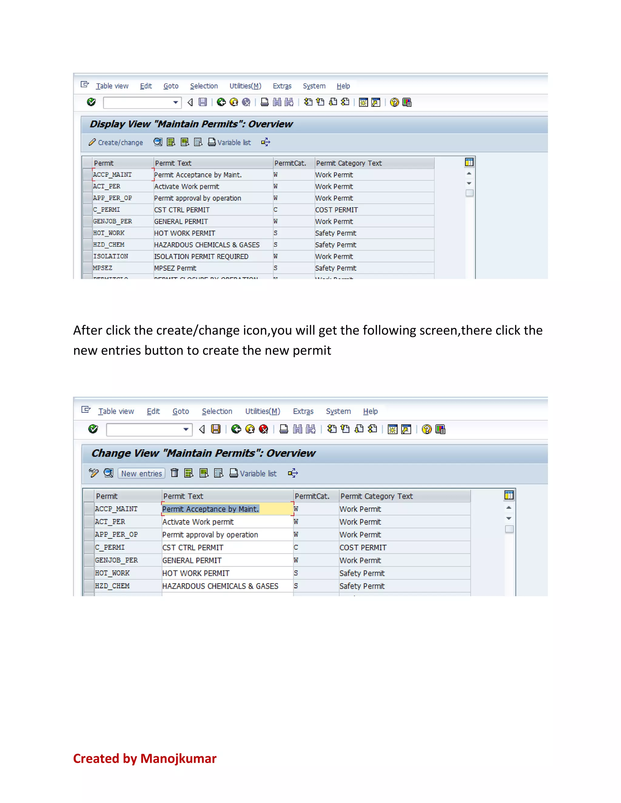 Safety permit with ipmd SAP | PDF