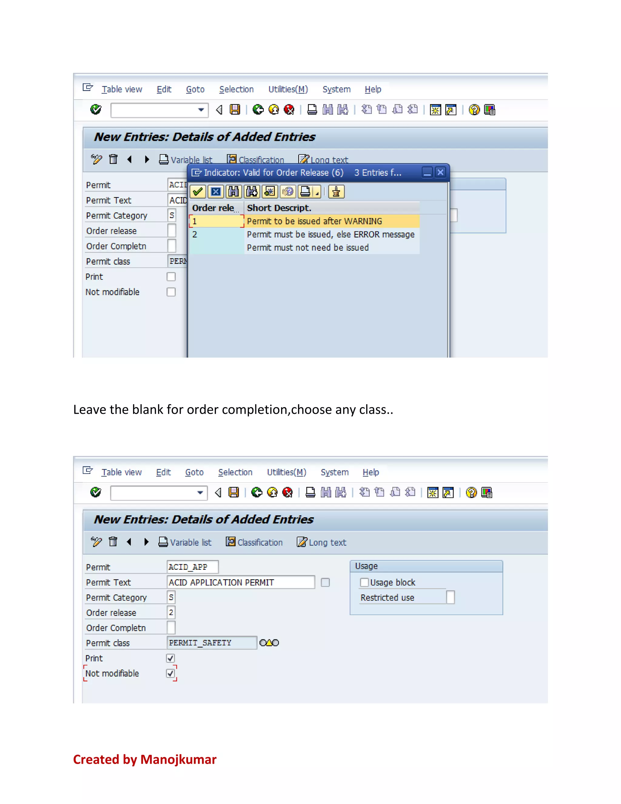 Safety permit with ipmd SAP | PDF