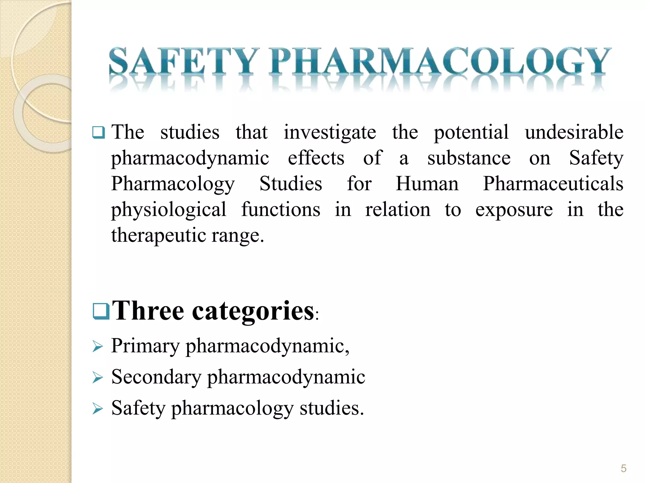 Safety pharmacology | PPTX