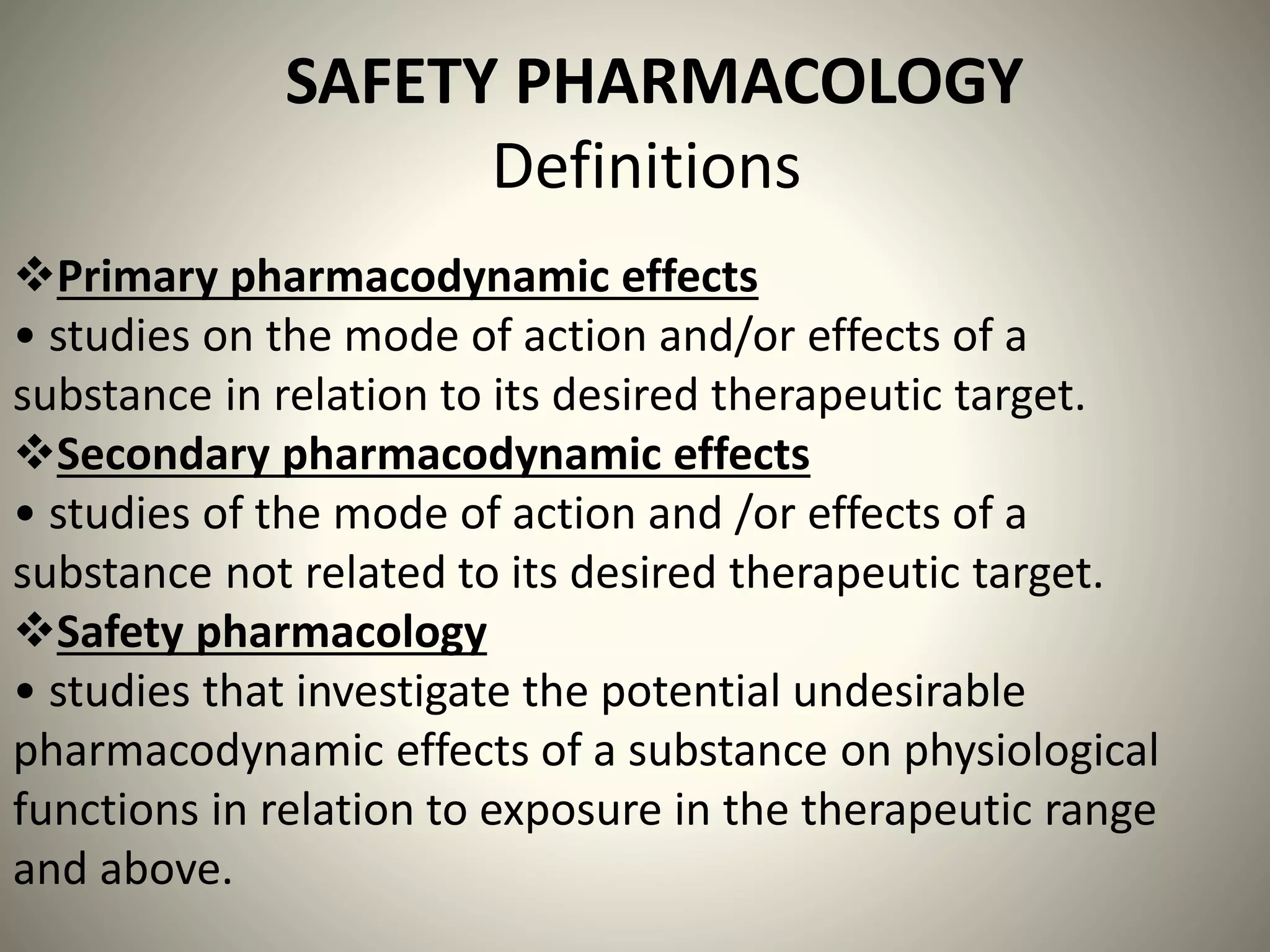 Safety pharmacology ppt | PPTX