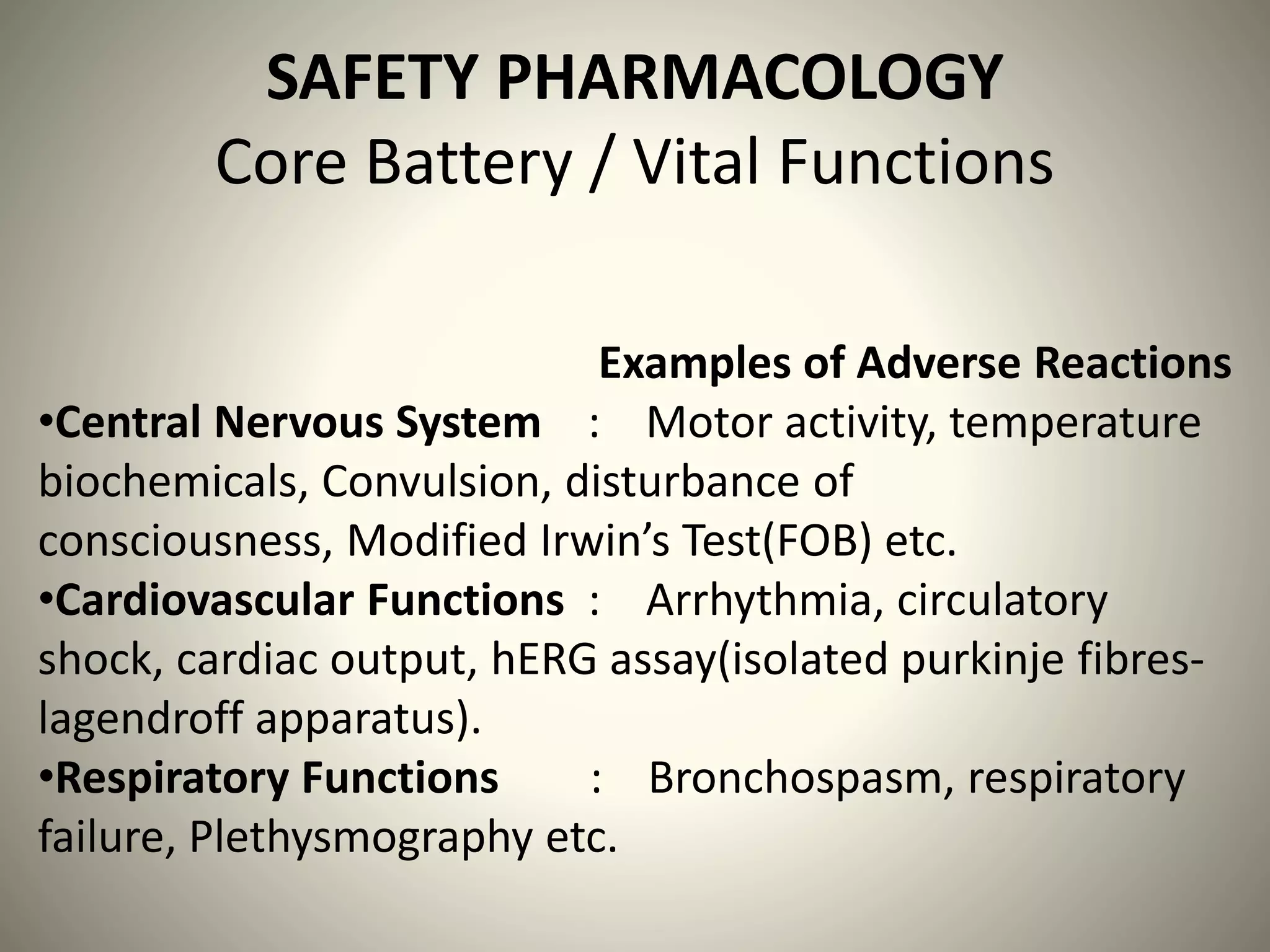 Safety pharmacology ppt | PPTX