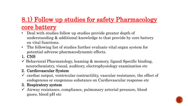 Safety pharmacology studies in drug development | PPTX | Chemistry ...