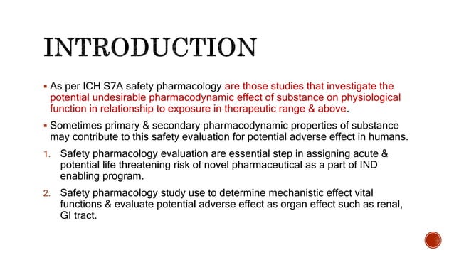 Safety pharmacology studies in drug development | PPTX | Chemistry ...