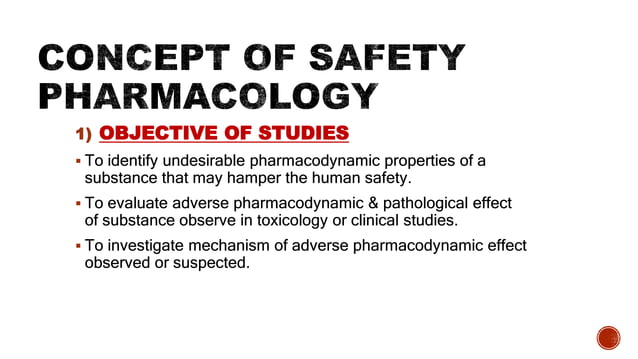 Safety pharmacology studies in drug development | PPTX | Chemistry ...