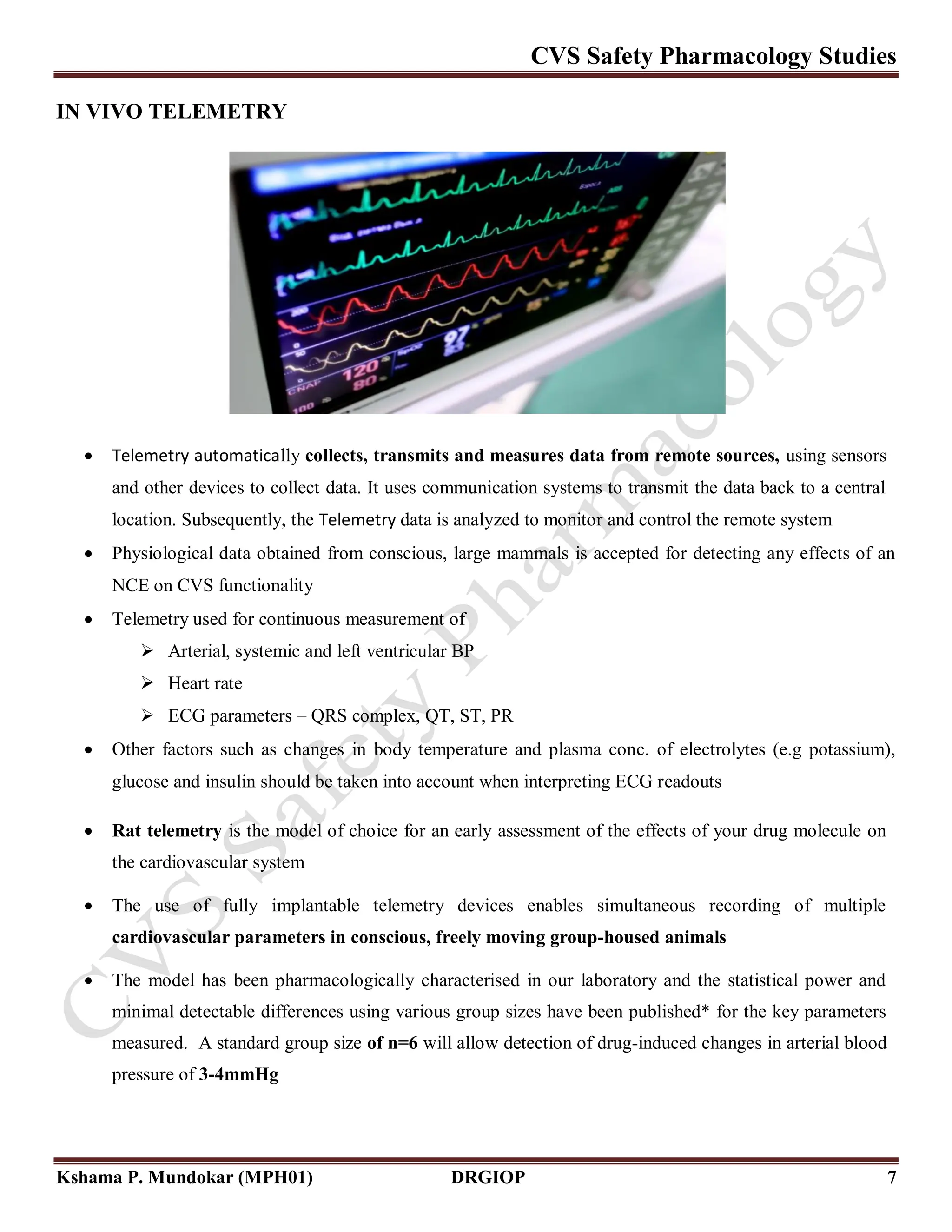 Safety Pharmacology Teir I - Cardiovascular System.pdf