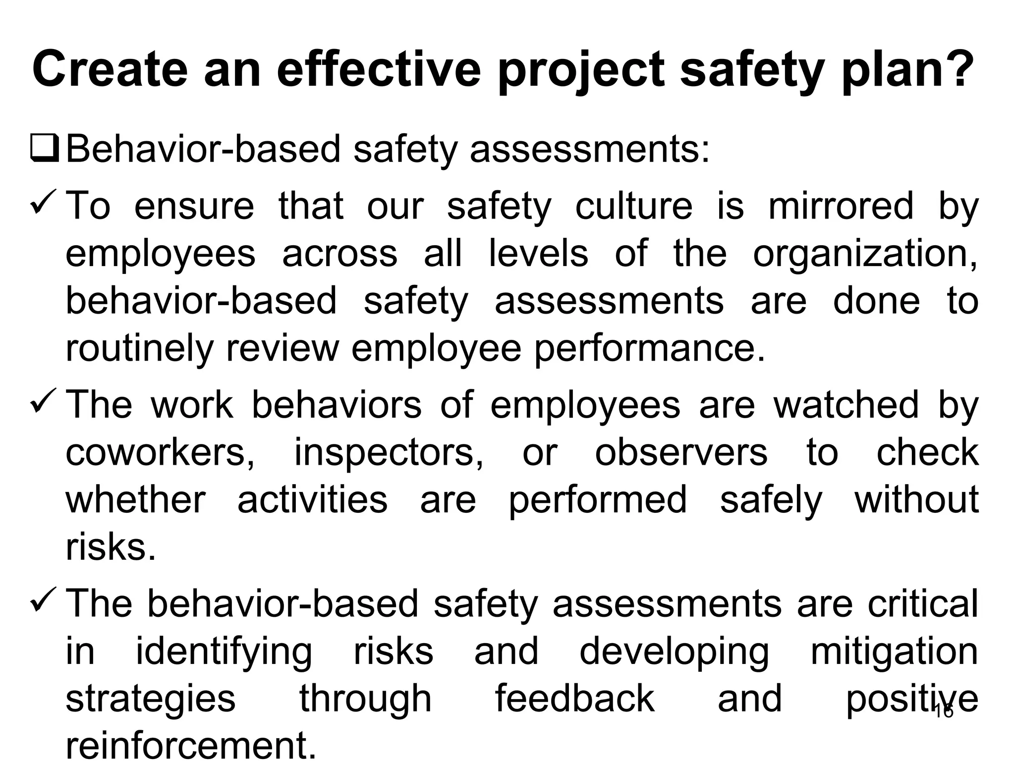 Preparation of safety plan and monitoring in construction at site | PDF ...