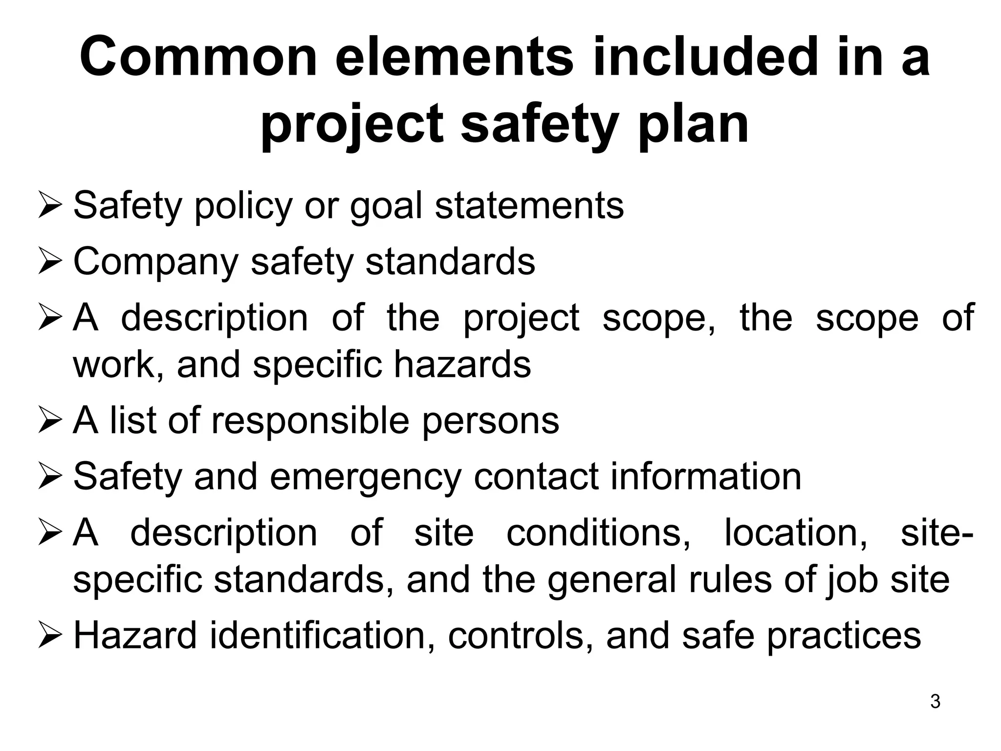Preparation of safety plan and monitoring in construction at site | PPT