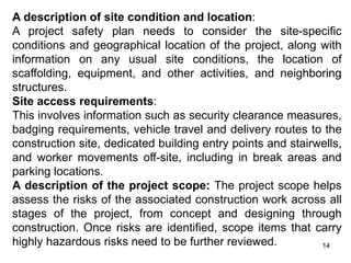 Preparation of safety plan and monitoring in construction at site | PDF ...