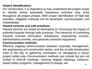 Preparation of safety plan and monitoring in construction at site | PDF ...