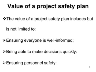 Preparation of safety plan and monitoring in construction at site | PDF ...