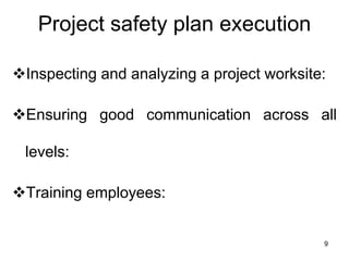 Preparation of safety plan and monitoring in construction at site | PDF ...
