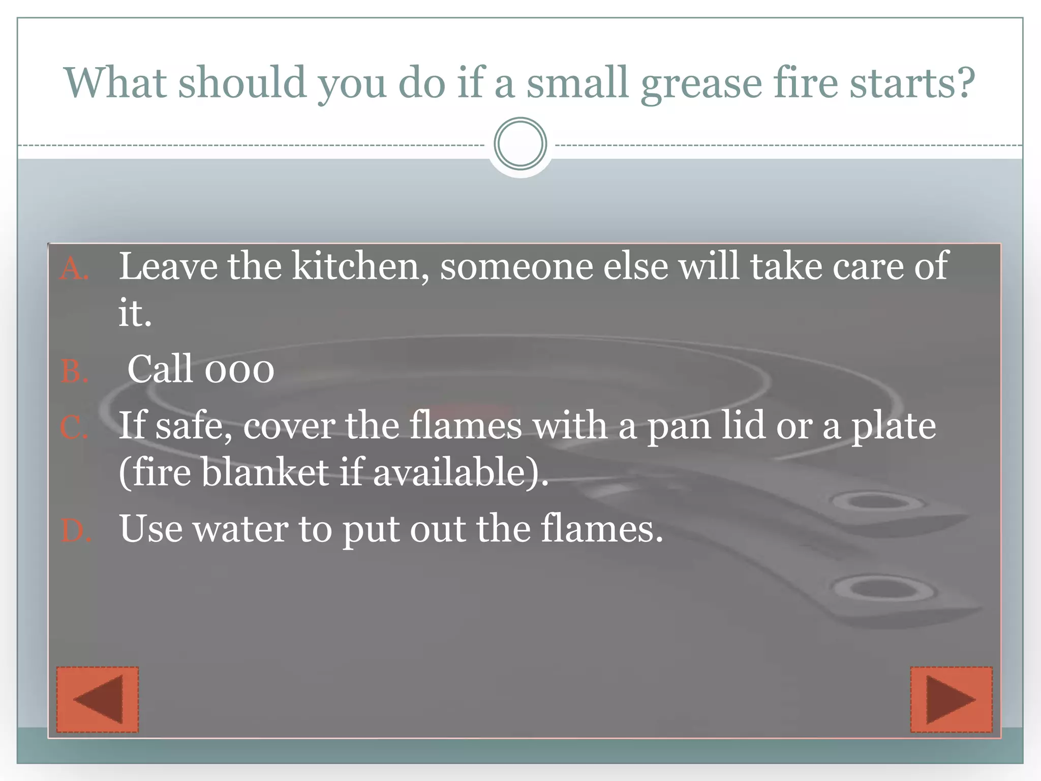 Kitchen Safety Quiz | PPSX