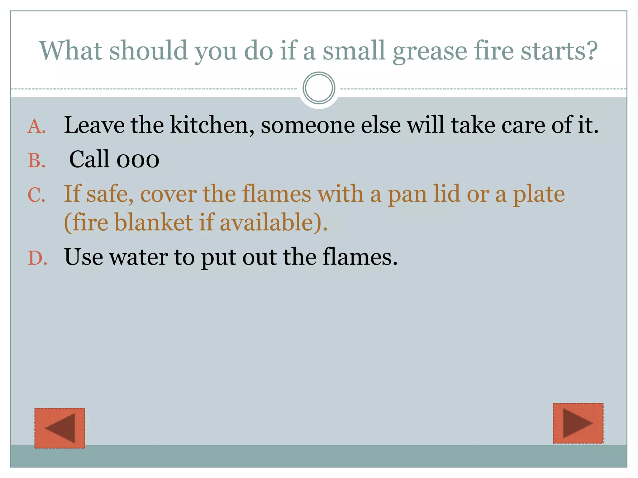 Kitchen Safety Quiz | PPSX