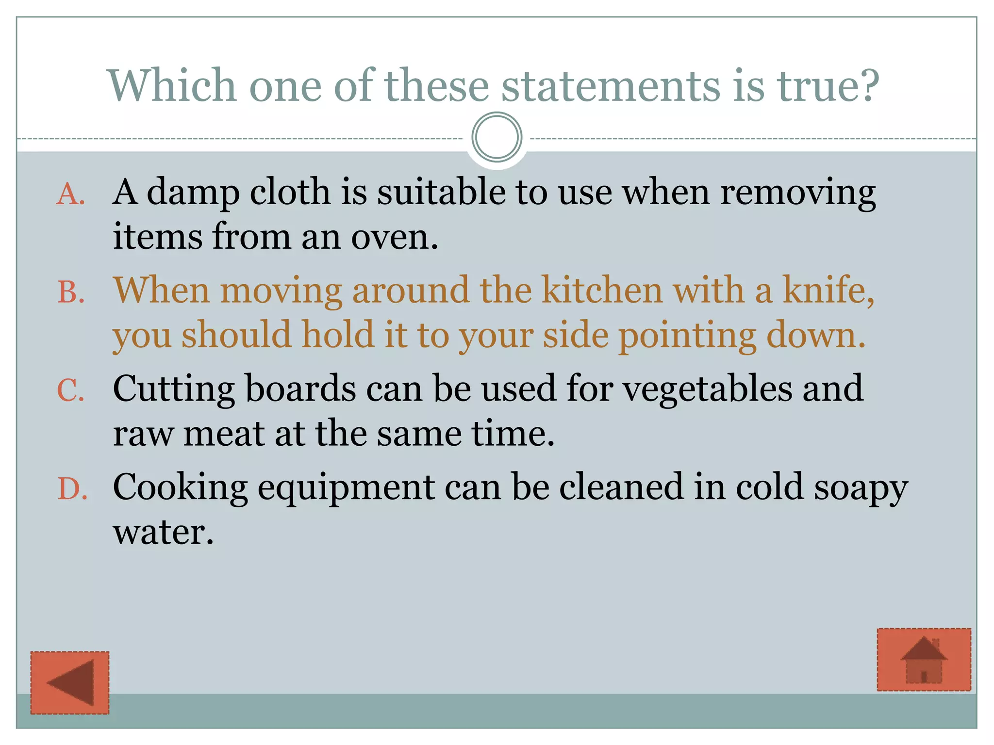 Kitchen Safety Quiz | PPT