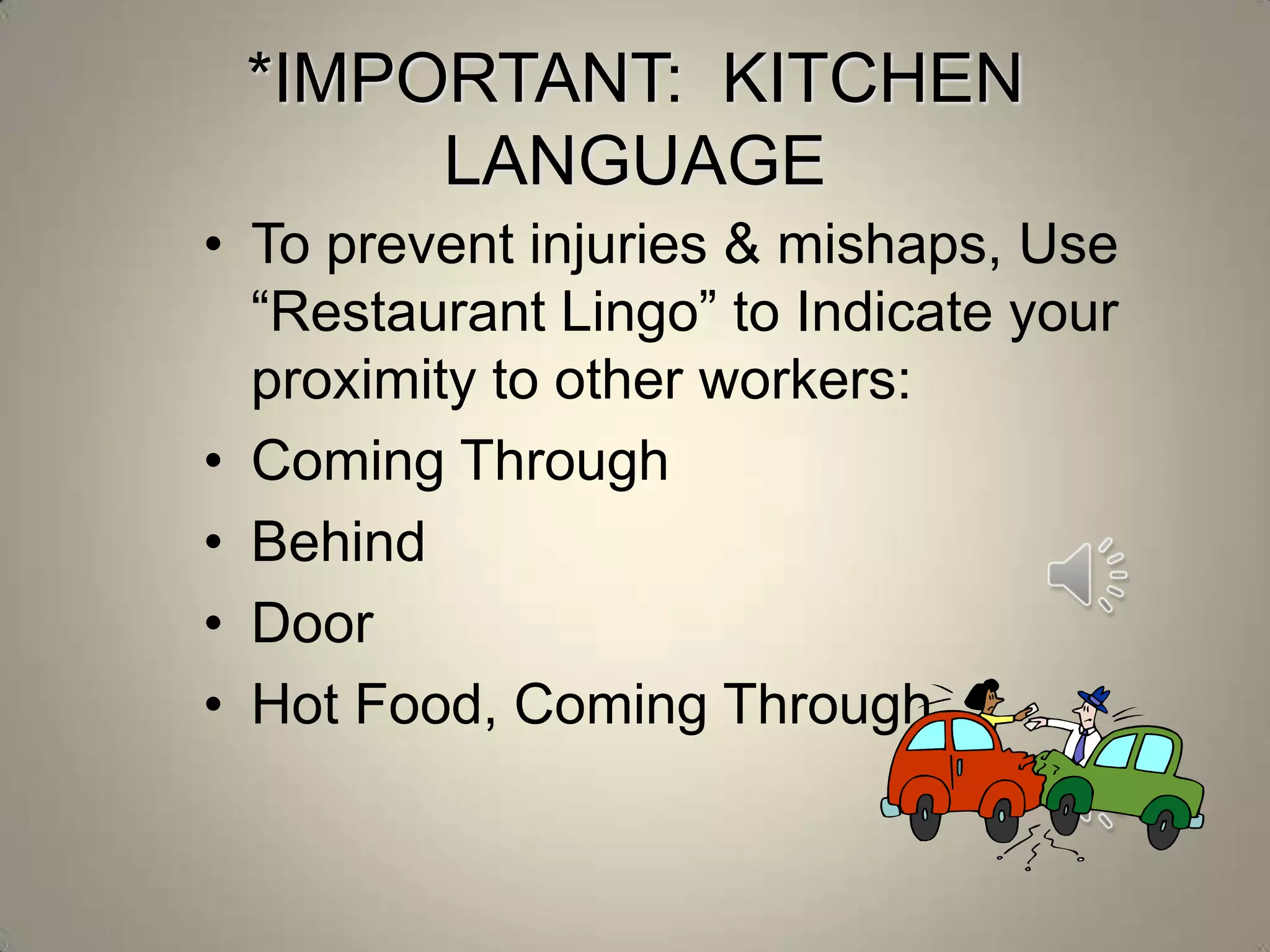 Accidents & Injuries in the Commercial Kitchen | PPTX