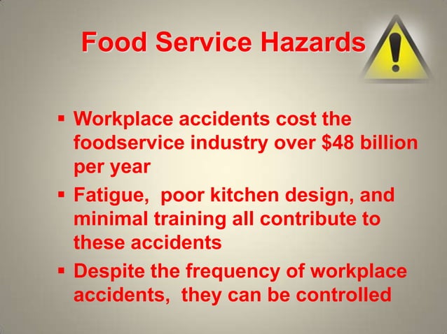 Accidents & Injuries in the Commercial Kitchen | PPTX | First Aid ...