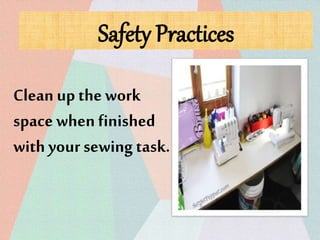 Safety practices while sewing | PPTX