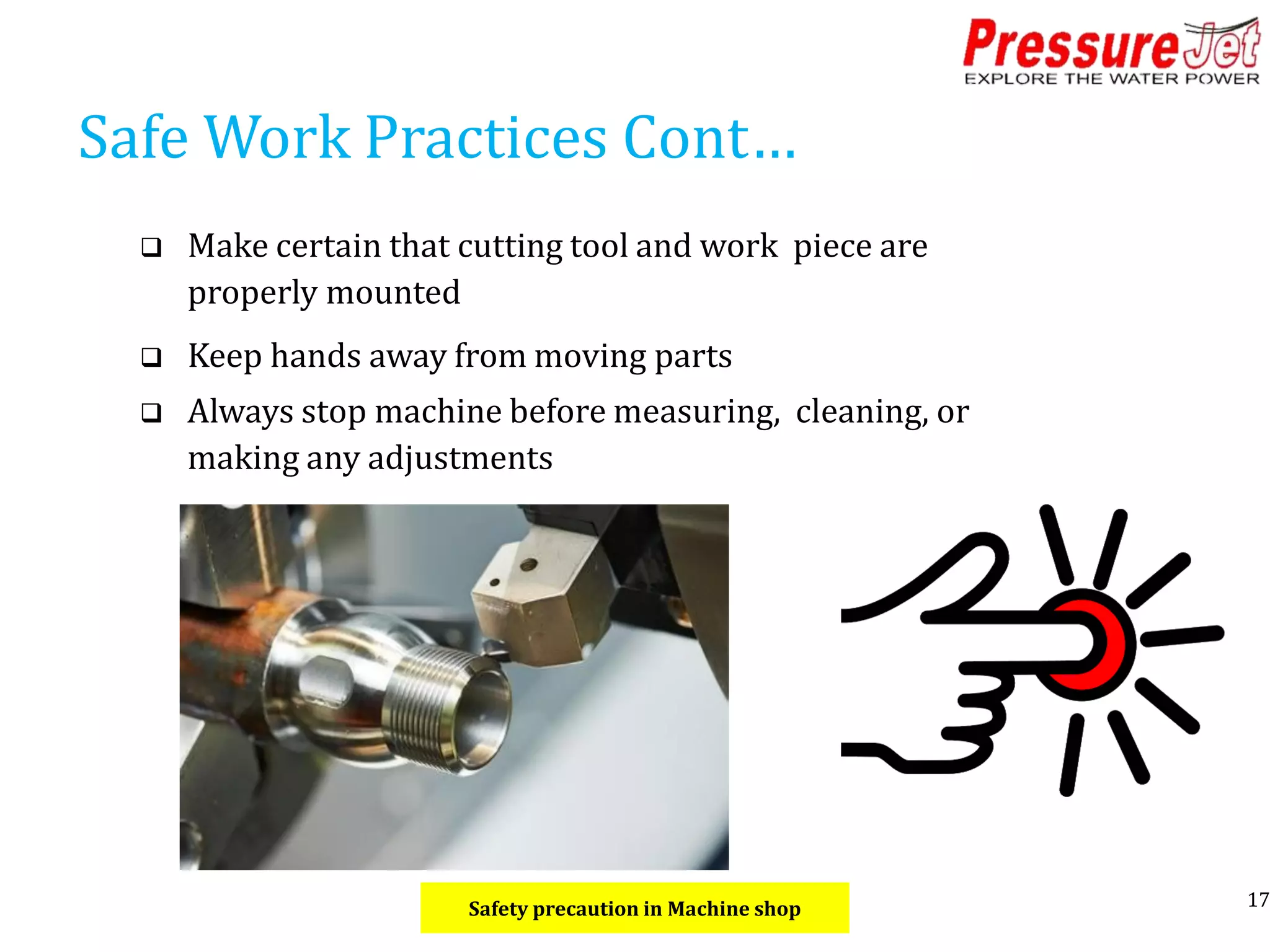 Safety precaution in machine shop | PDF