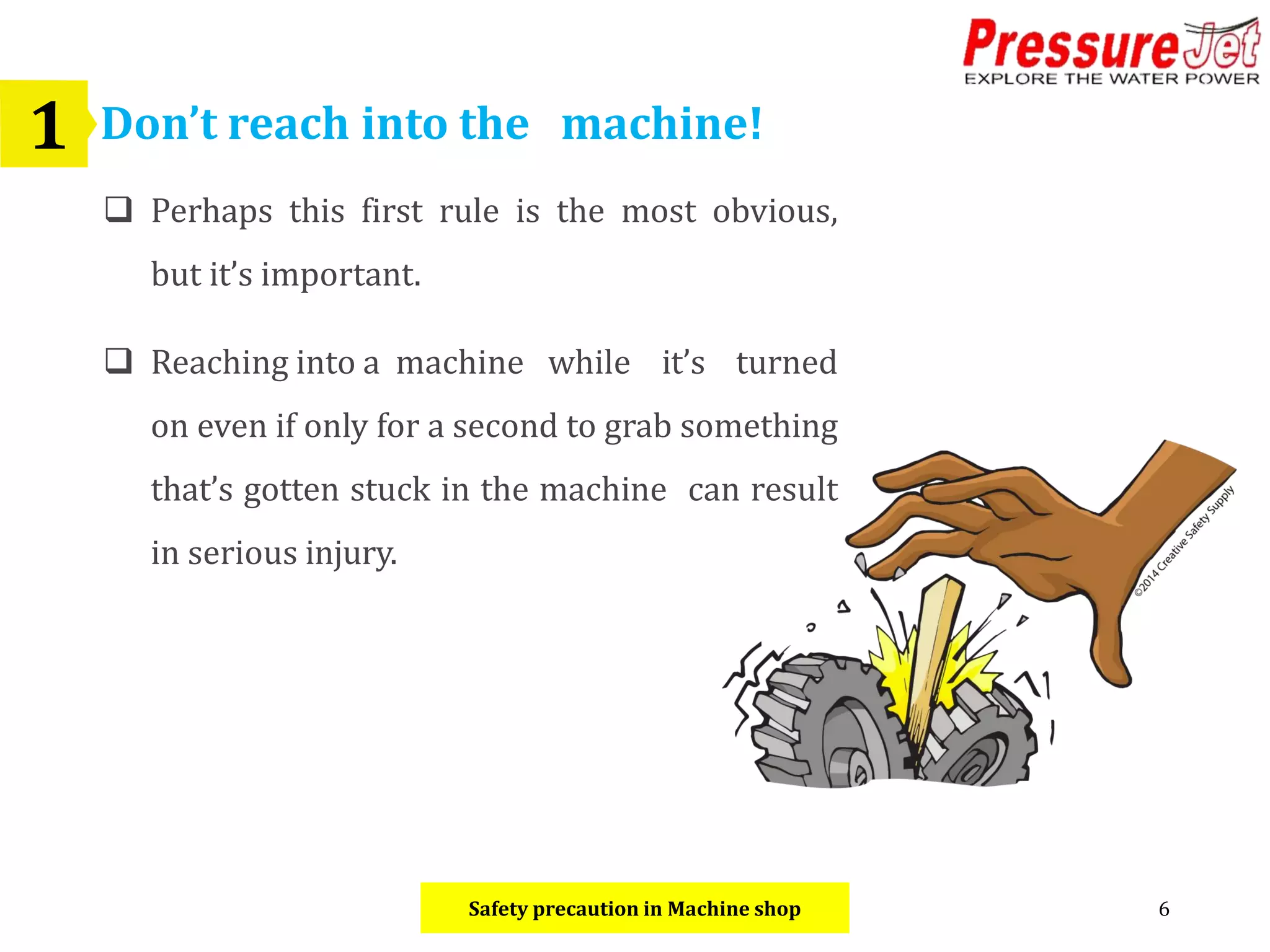Safety precaution in machine shop | PDF