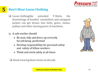 Safety precaution in machine shop | PDF