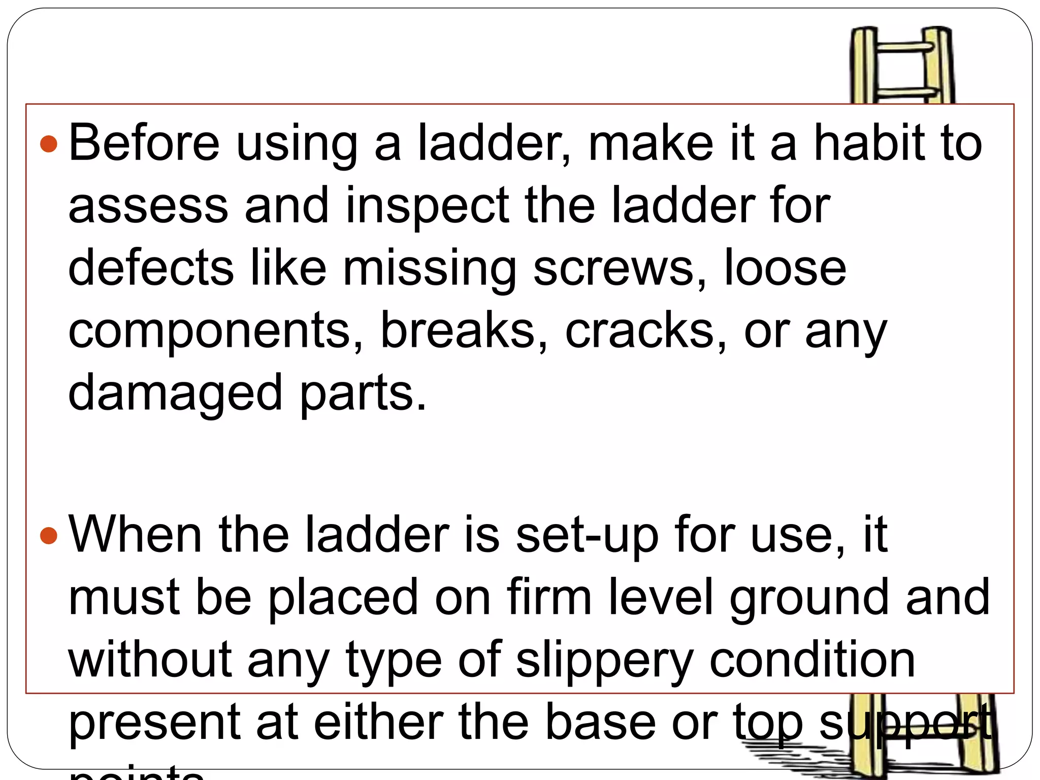 Safety Precautions in Using Ladders | PPTX