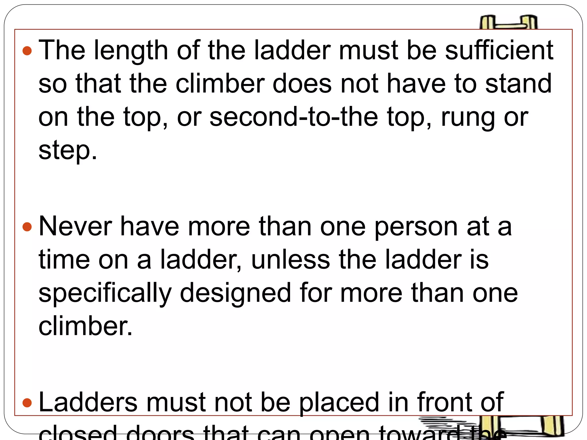 Safety Precautions in Using Ladders | PPTX