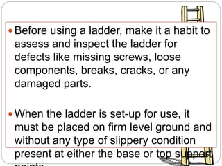 Safety Precautions in Using Ladders | PPTX