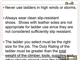 Safety Precautions in Using Ladders | PPTX