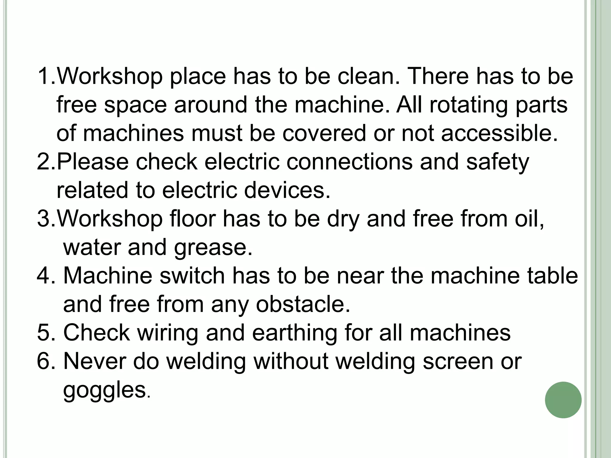 Manufacturing tools and Safety precautions | PPTX