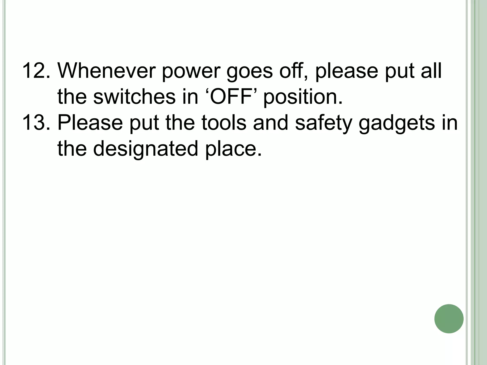Manufacturing tools and Safety precautions | PPTX