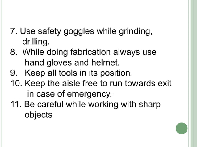 Manufacturing tools and Safety precautions | PPTX