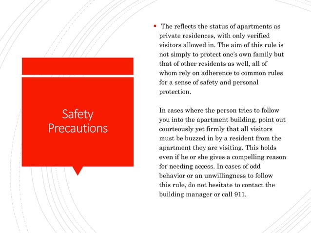 Safety Precautions - Not Letting Strangers into Apartment Buildings ...