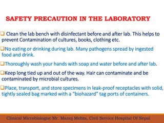 Safety precautions and infection control by Manoj.pptx