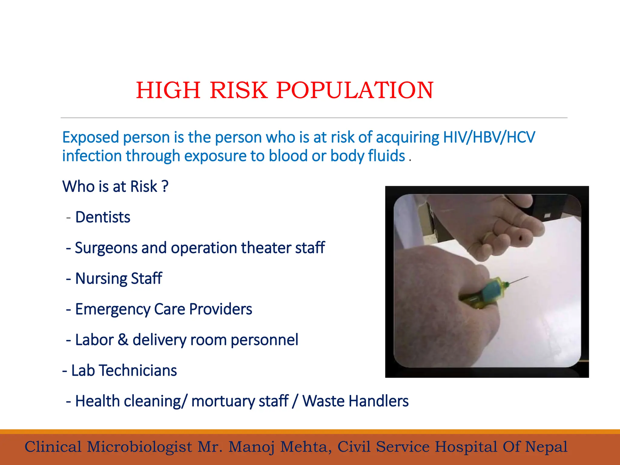 Safety precautions and infection control by Manoj.pptx