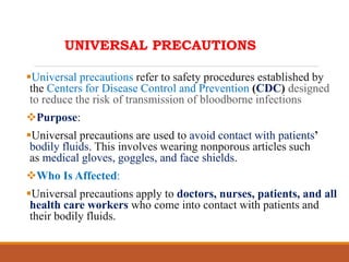 Safety precautions and infection control by Manoj.pptx