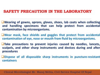 Safety precautions and infection control by Manoj.pptx
