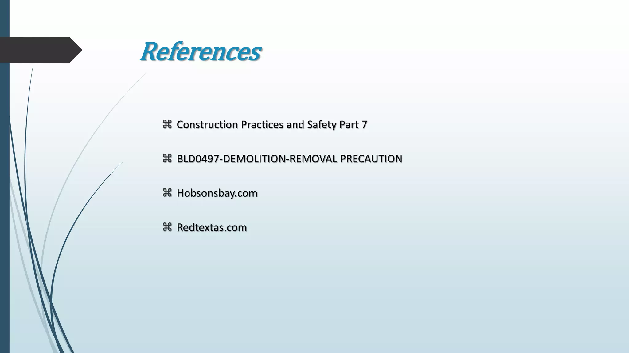 Safety precautions during demolition | PPTX