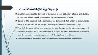 Safety precautions during demolition | PPTX