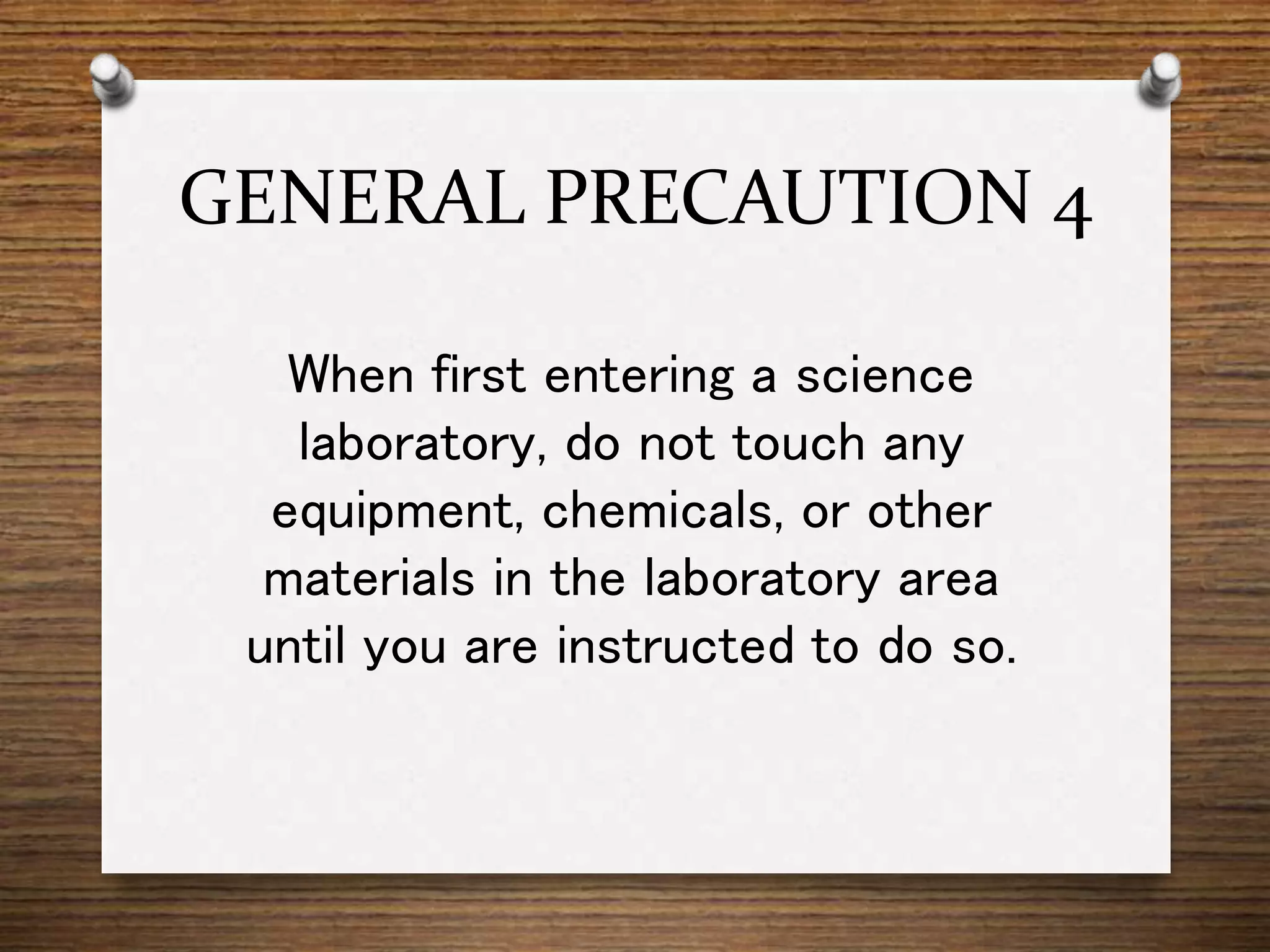 Safety precautions in laboratories | PPTX