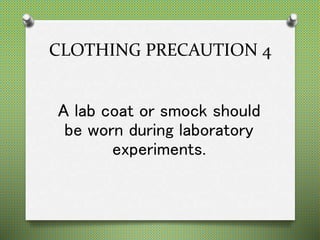 Safety precautions in laboratories | PPTX