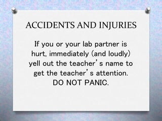 Safety precautions in laboratories | PPTX