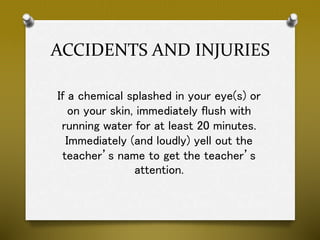 Safety precautions in laboratories | PPTX