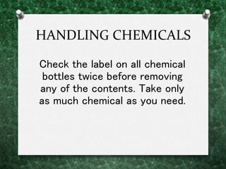 Safety precautions in laboratories | PPTX