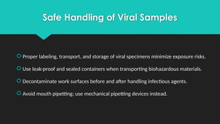Safety Precautions in Viral Laboratory.pptx