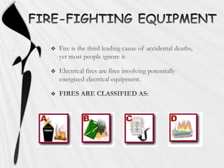 Safety precautions & use of fire fighting systems | PPTX